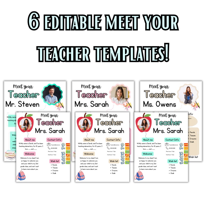 Educator's Oasis: Canva-ready Teacher Introduction Kit Instant Download ...