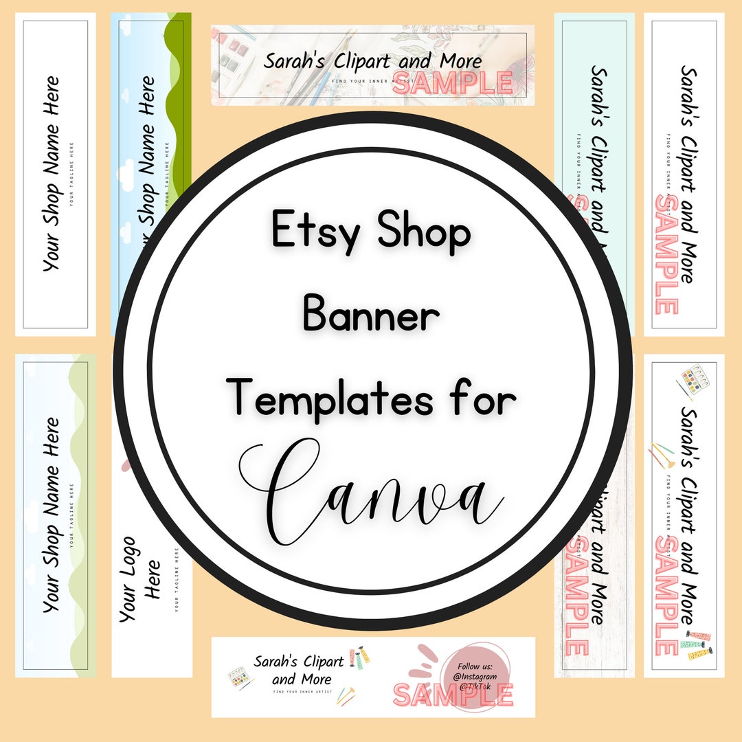 Etsy Shop Banner Kit and Templates for Editing on Canva Canva Free and ...