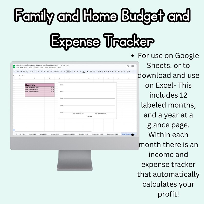 Family and Home Budget, Income and Expense Tracker for Google Sheets ...