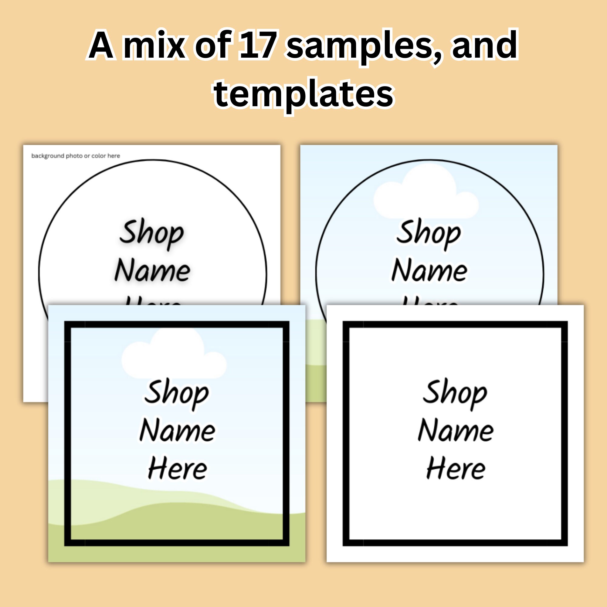 Etsy Shop Profile Picture Templates for Editing on Canva - Etsy