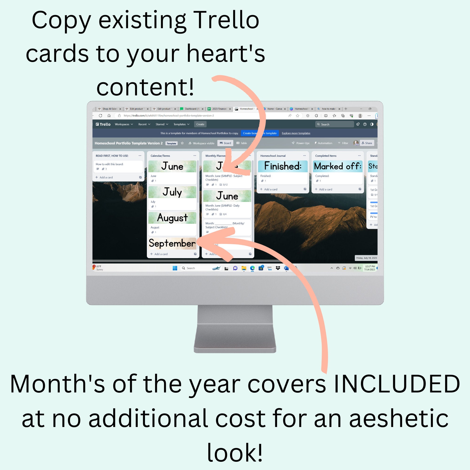 Homeschool Portfolio Trello Template Teacher and Homeschool Portfolio ...
