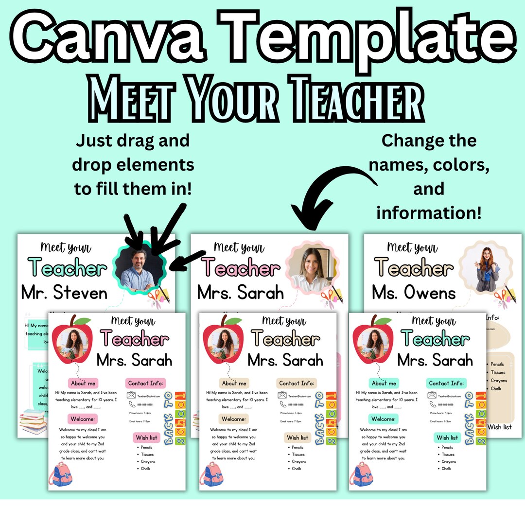 Welcome to the Classroom: Canva-designed Teacher Printables Get to Know ...