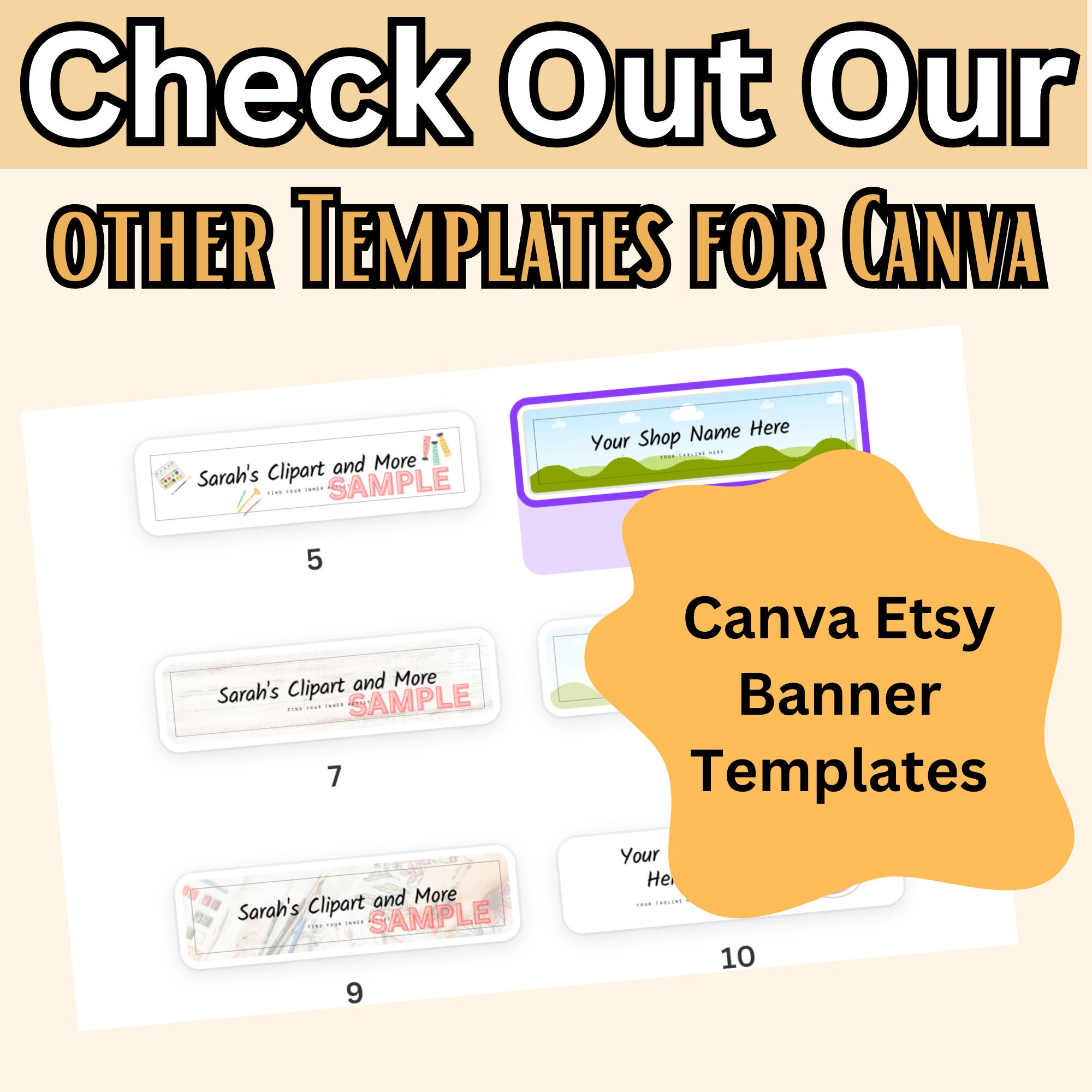 Etsy Shop Profile Picture Templates for Editing on Canva - Etsy