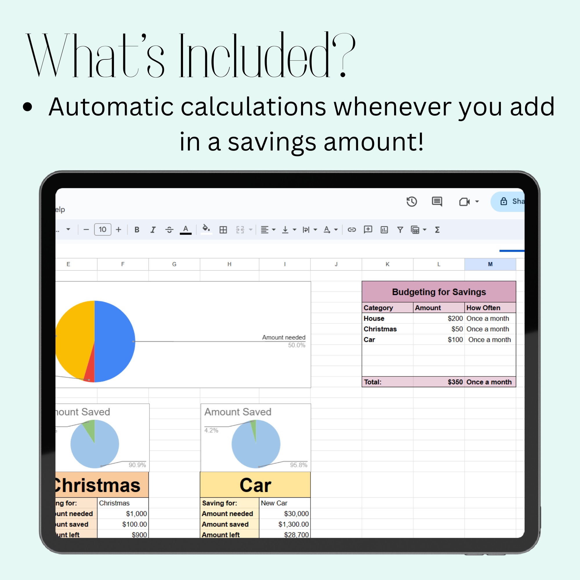 Savings Challenge Template Tracker Expense Tracker for Google - Etsy