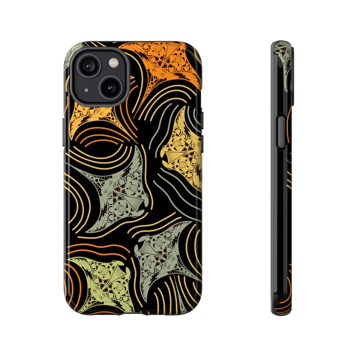 Manta Ray Line Phone Case Sea Ocean Sting Ray Animal Gift for Divers ...