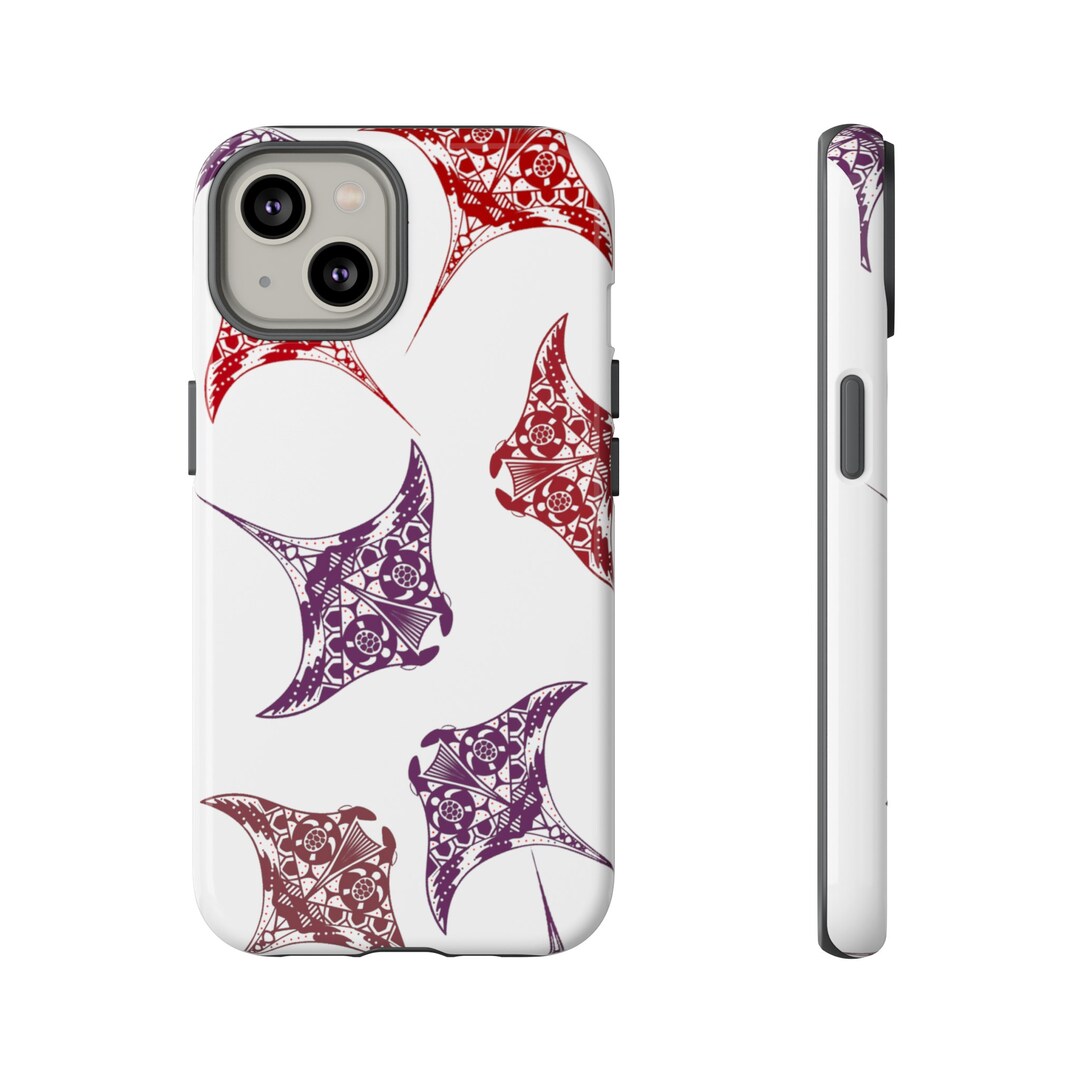 Burgundy Red and Purple Manta Ray Phone Case | Sea Ocean Sting Ray ...