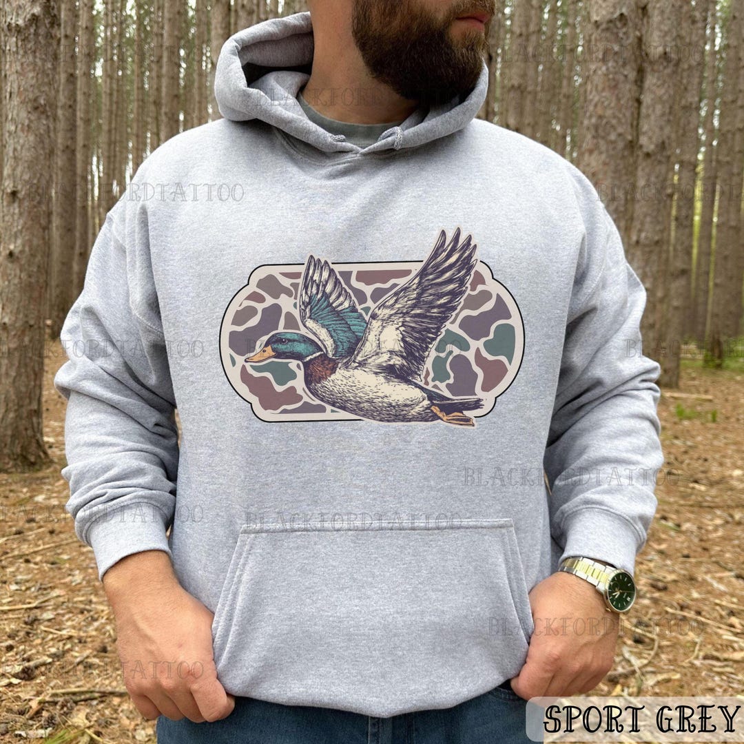 Mallard Bird Hoodie Vintage Duck Hunting Gifts Goose Sweatshirt Top ...