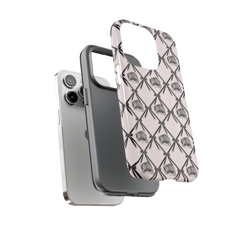 Coquette Retro Opossum Black Valentines Tough Phone Case, Balletcore ...