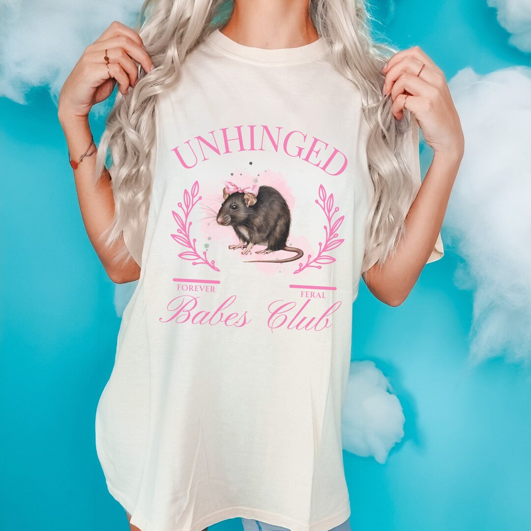 Coquette Pink Ribbon Rat Country Club Unisex Tshirt Unhinged Babes ...