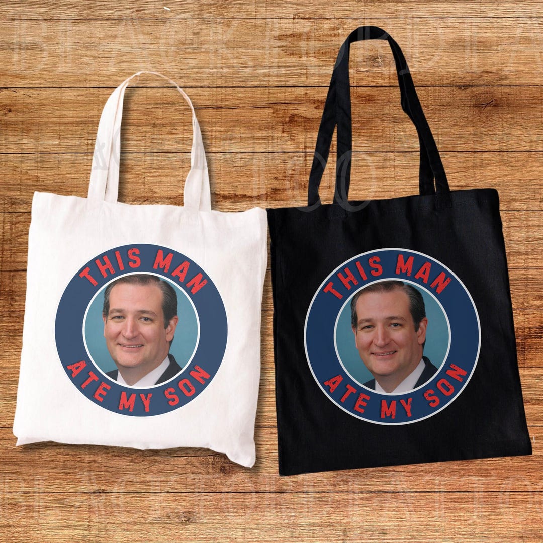 Texas State Fled Cruz Canvas Tote Bag Funny Weirdcore Accessories Man ...