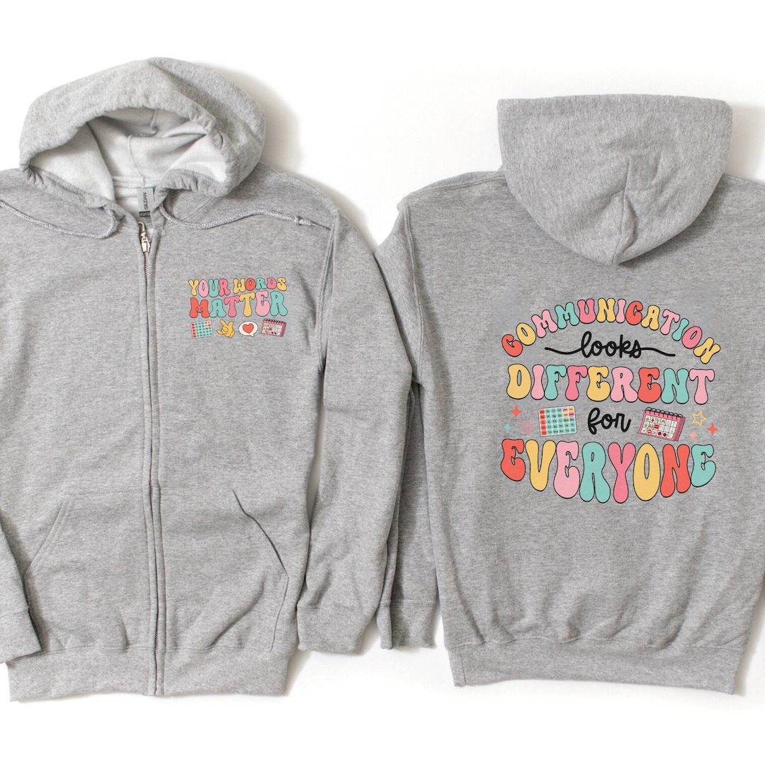 SLP Speech Pathologist Your Words Matter Hoodie Sweatshirt Jacket, Gift ...