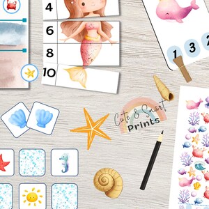 Number Cards Summer Games Counting to 20 Homeschool Prints Toddler Gift ...