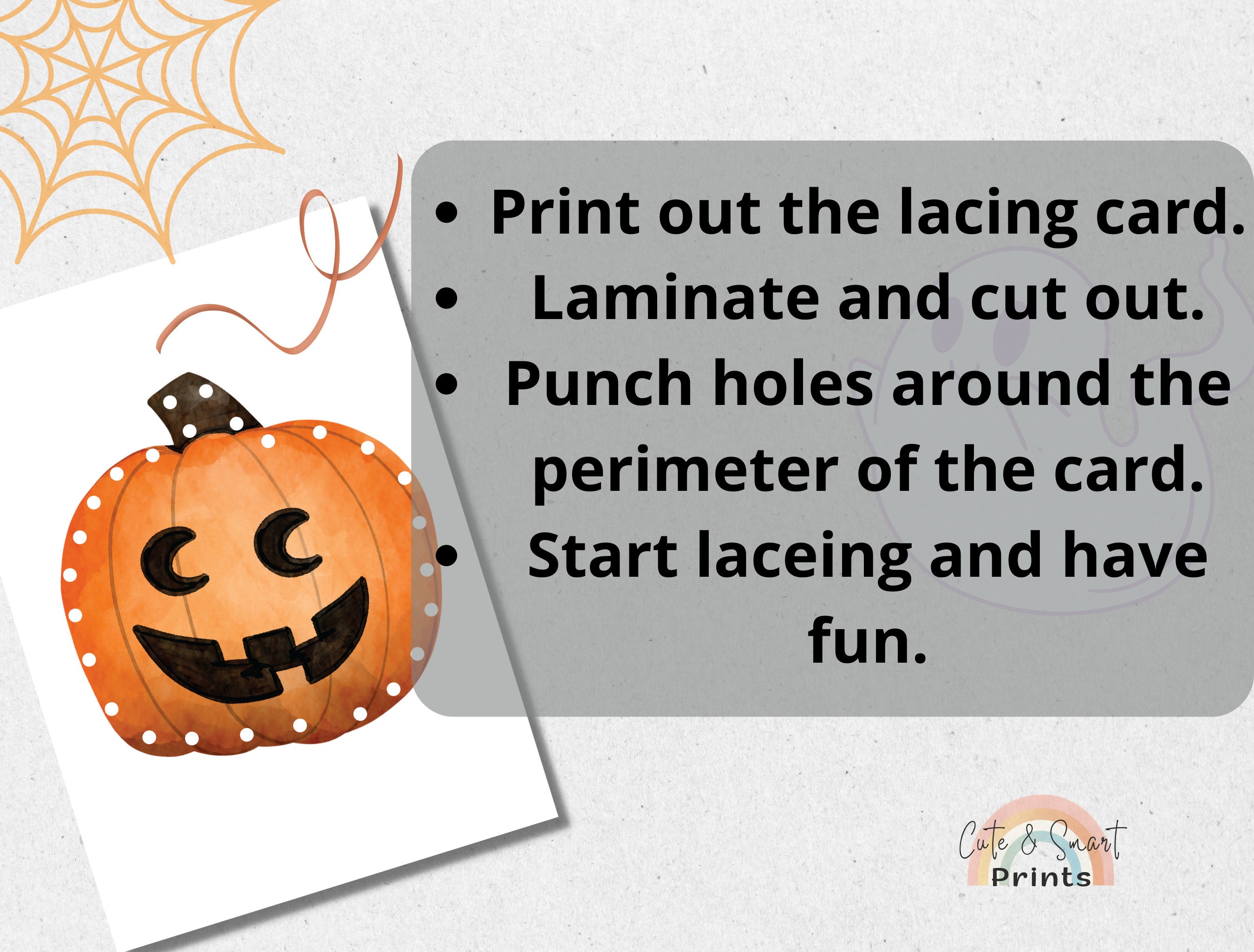 Halloween Lacing Cards Homeschool Prints Fine Motor Skills - Etsy