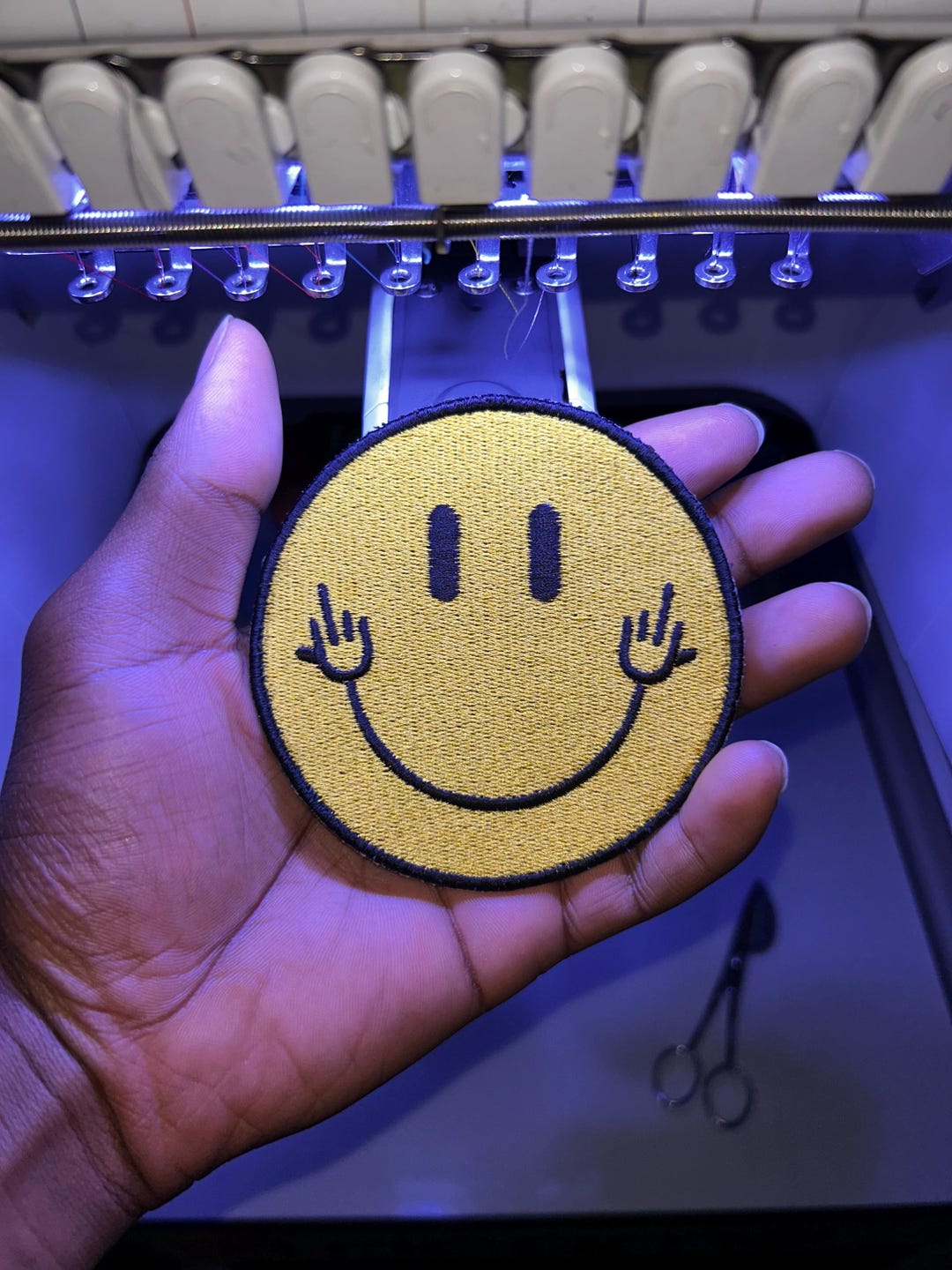 Smiley Face Patch, Embroidery Emoji Patch, Iron-on, Sew-on - Etsy