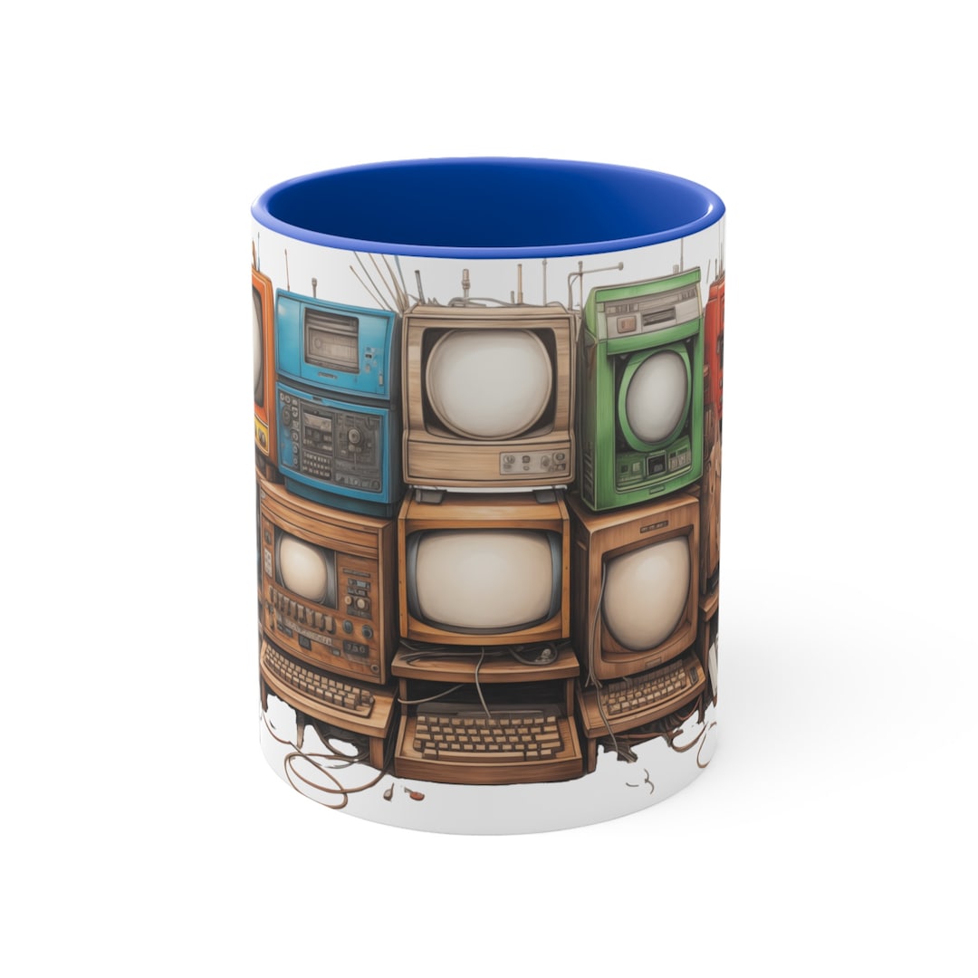 Retro Tech Sketch: Vintage Computer Art Mug 11oz - Etsy