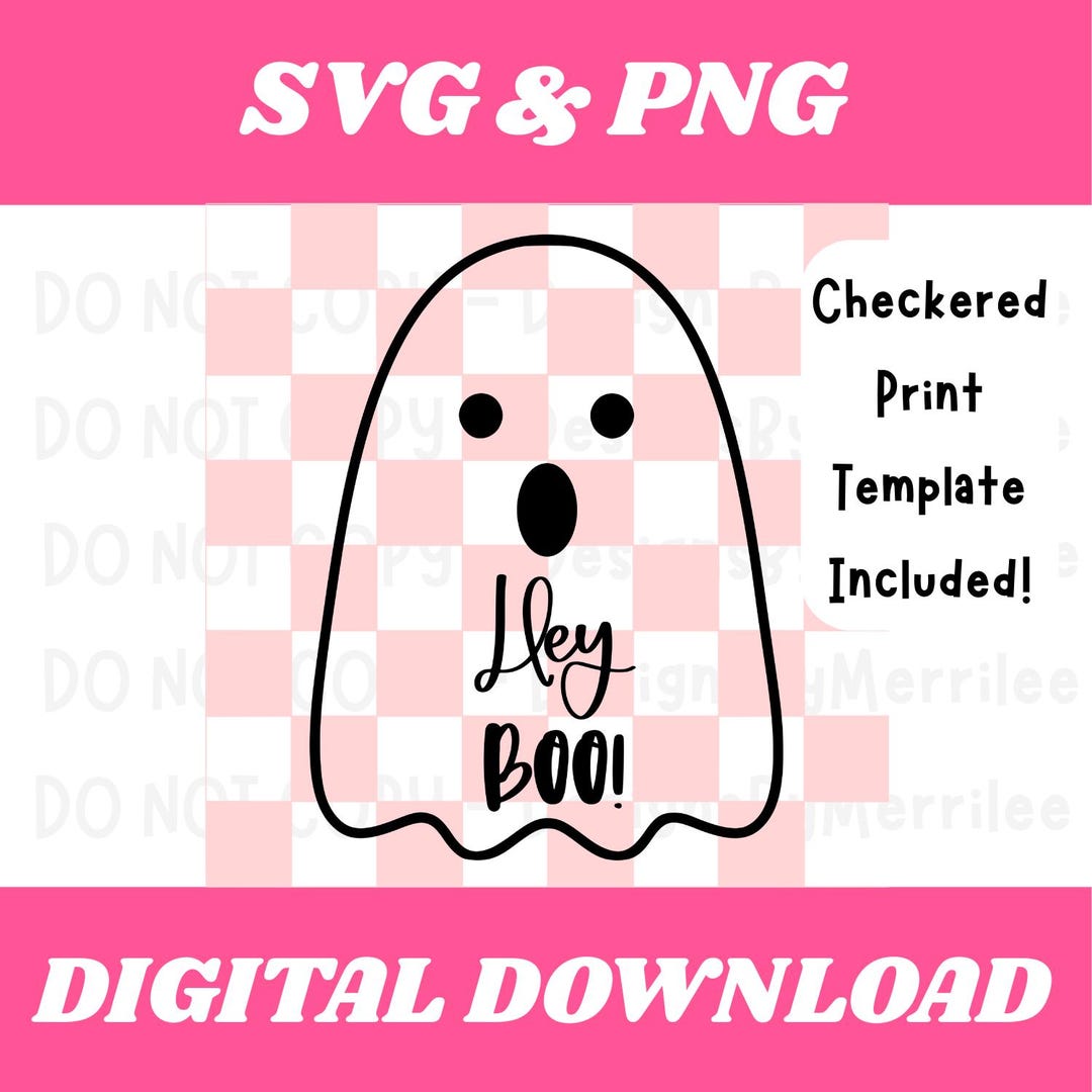 Hey Boo Ghost PNG – Halloween Sign Design (digital Download) - Etsy