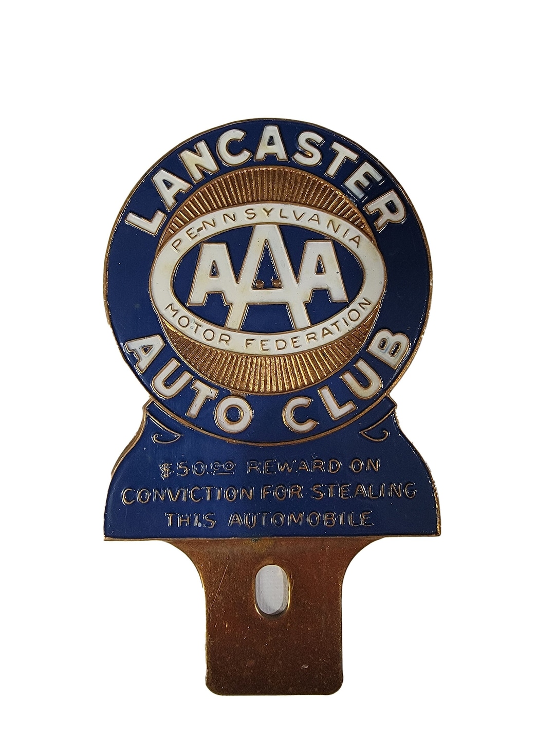 Take a Scenic Route Through History: Vintage AAA Lancaster Badge (3.5 ...