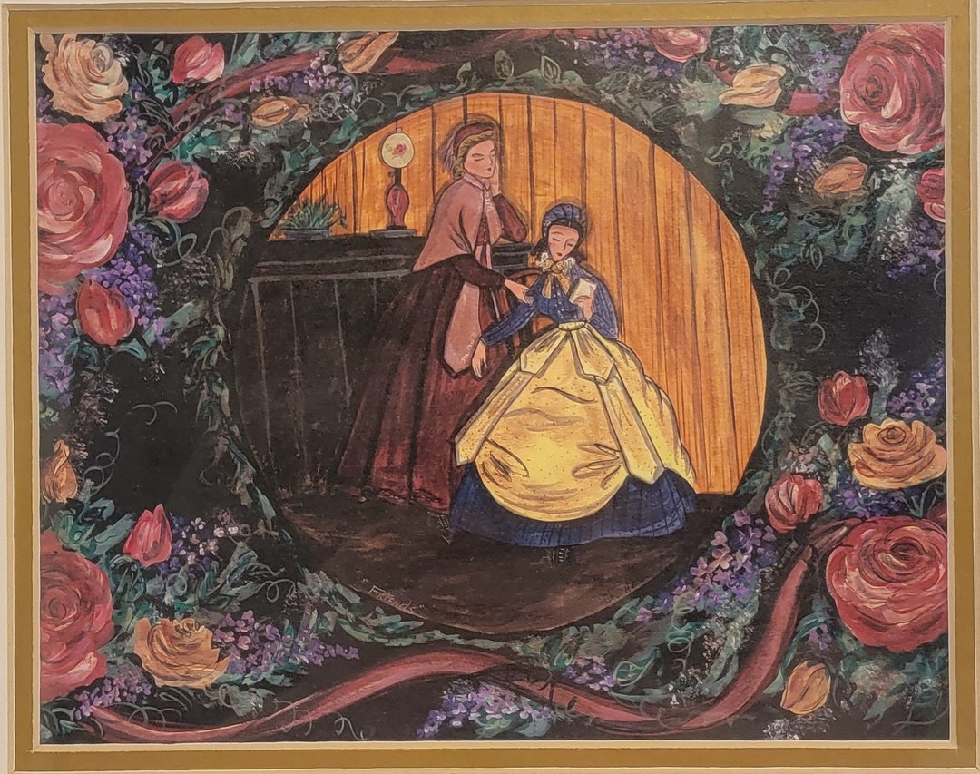 Vintage Framed Lithograph Print - "friends" (late 1900s) - Etsy