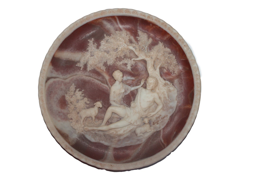 10" Collectible Mixed Media Plate Figures in a Landscape A Thing of ...