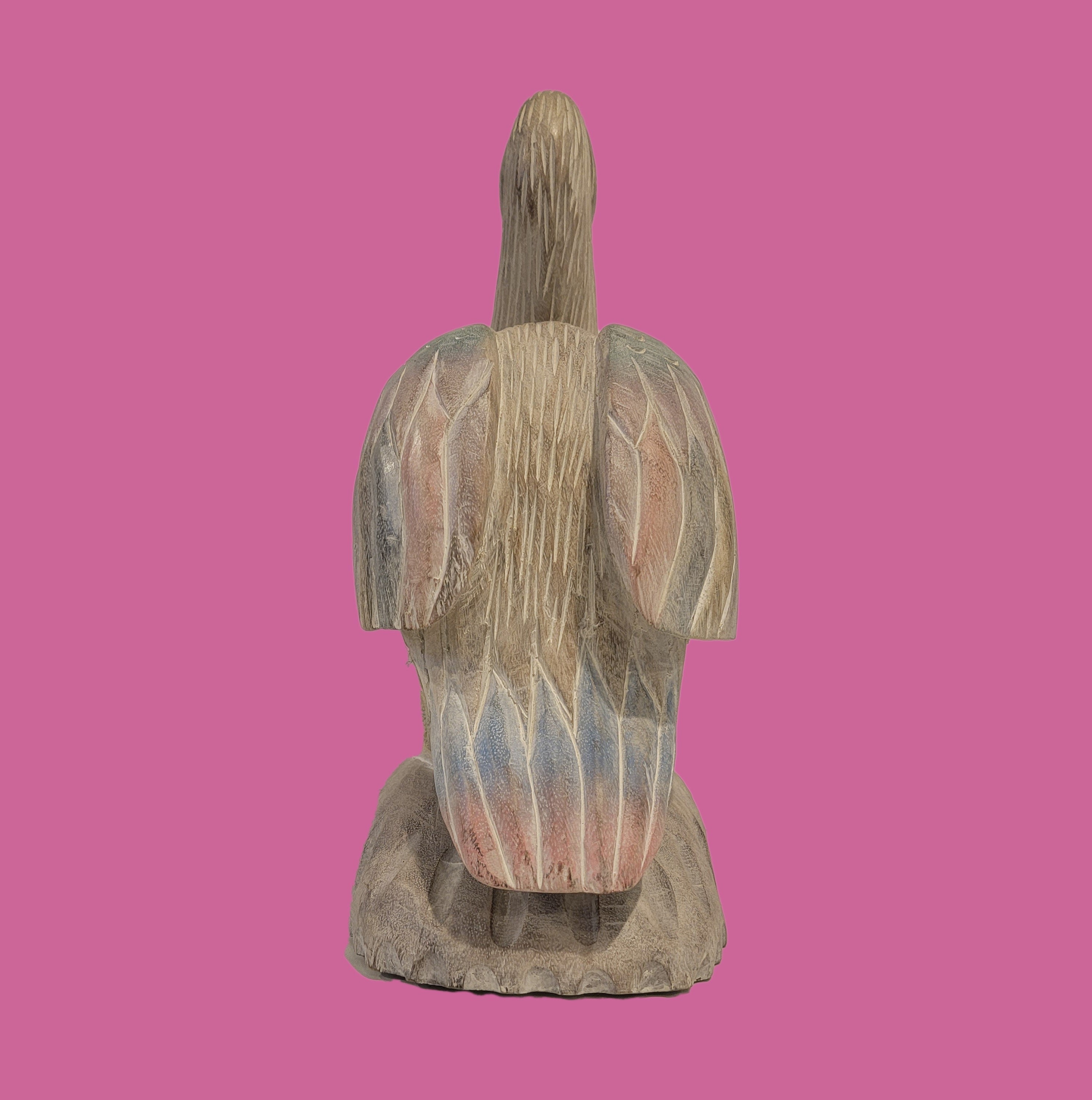 Vintage Hand Carved Wood Pelican Statue Circa Mid to Late 1900s - 15 ...