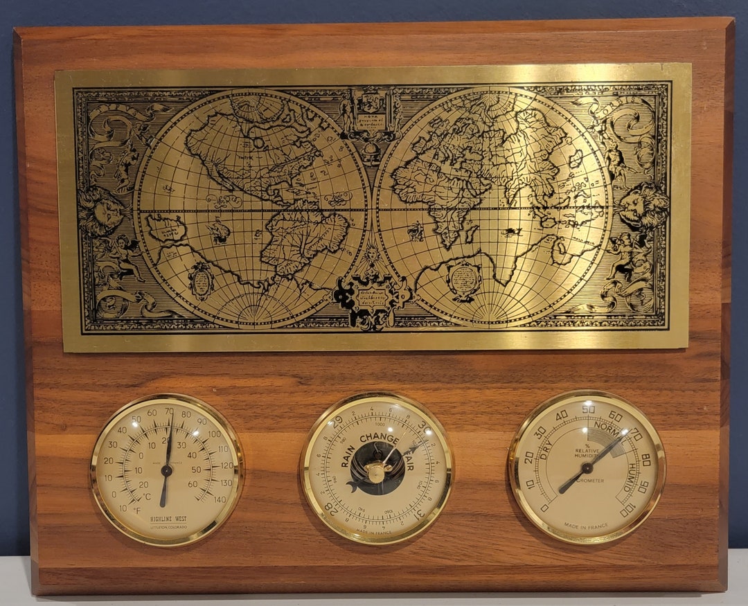 Step Back in Time With This Vintage Weather Station & World Map Display ...