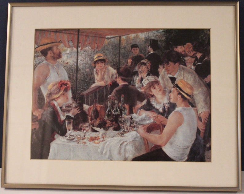 Vintage Lithograph Print - 'the Luncheon of the Boating Party' 1880-81 ...