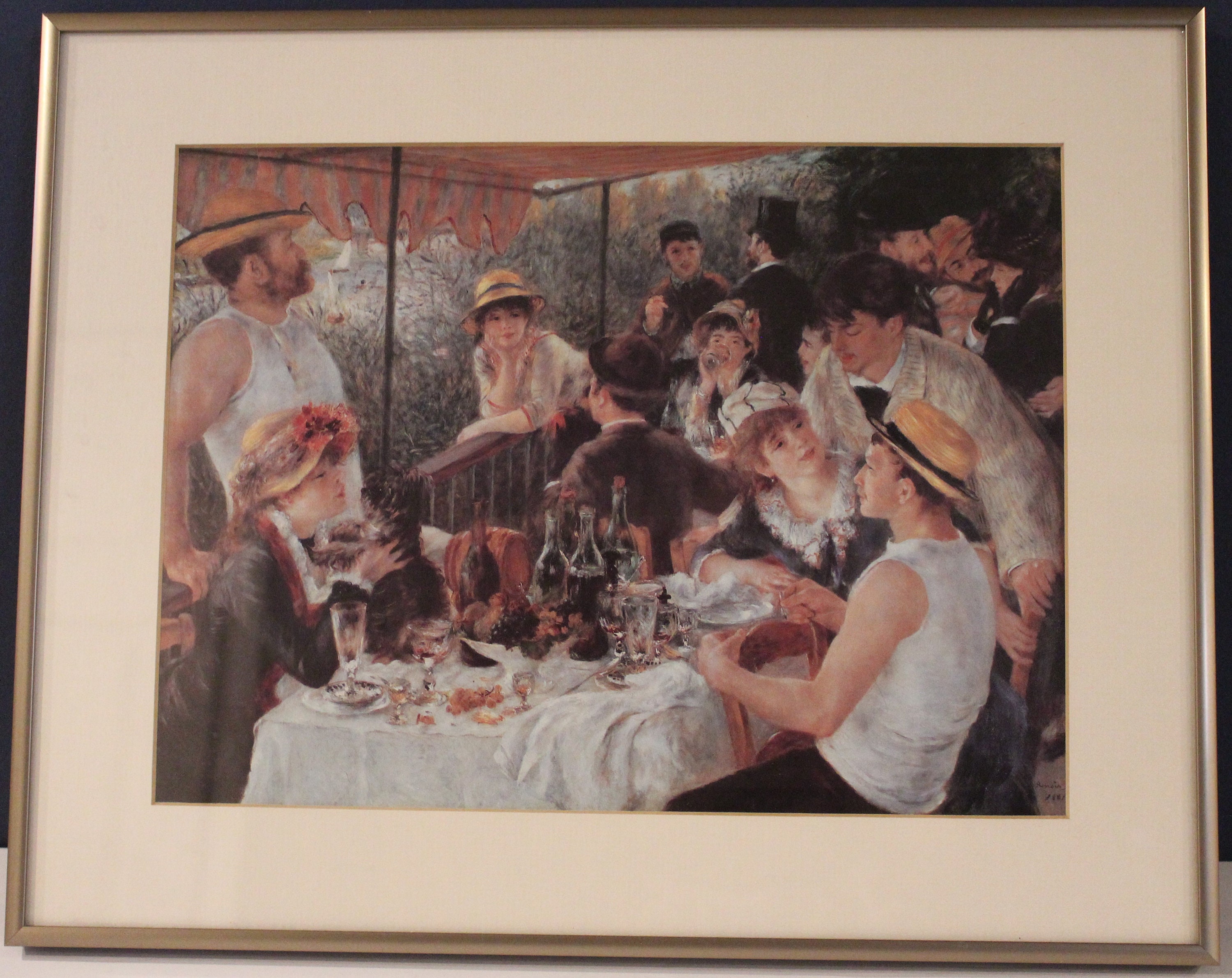 Vintage Lithograph Print - 'the Luncheon of the Boating Party' 1880-81 ...