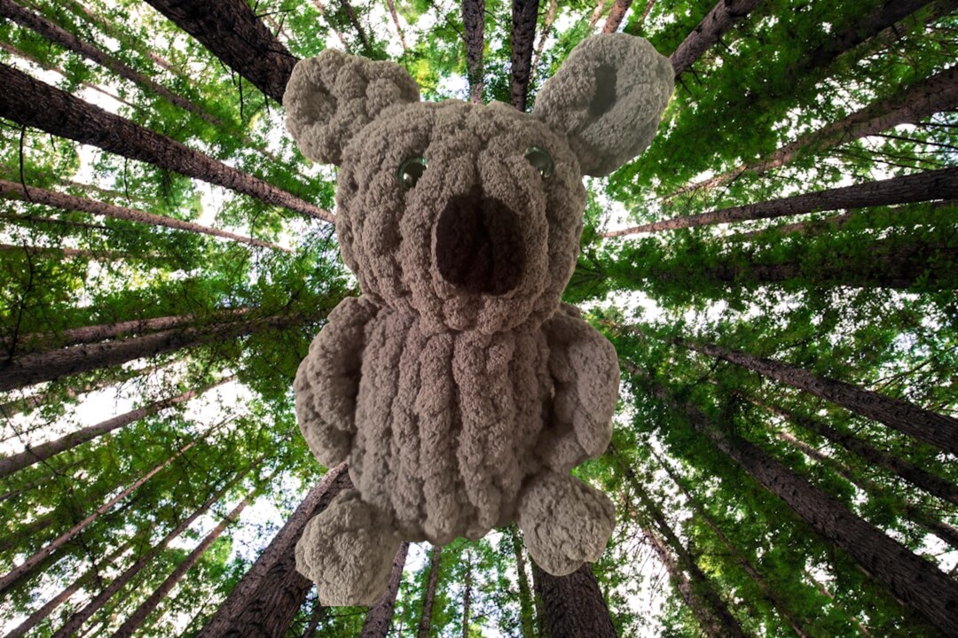 Koala Bear Snuggler,chunky Knit Koala Stuffie, Koala Bear Plushie, Gift ...