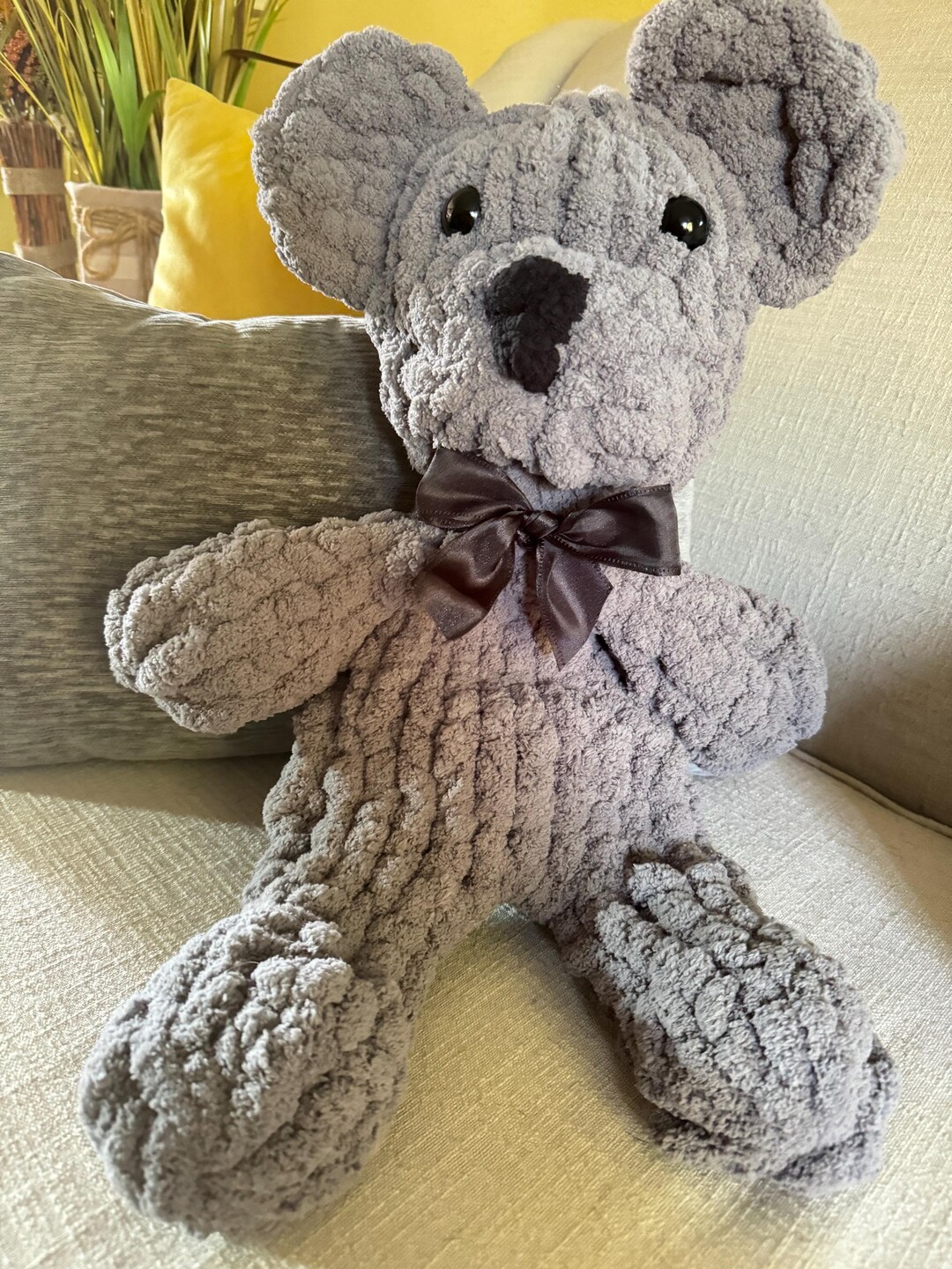 Bear Snuggler,teddy Bear Snuggler,chunky Knit Bear Stuffie, Bear ...