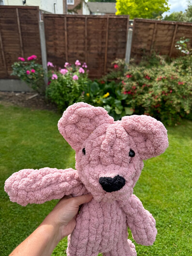 Bear Snuggler,chunky Knit Handmade Stuffie, Soft Stuffed Animal, Bear ...