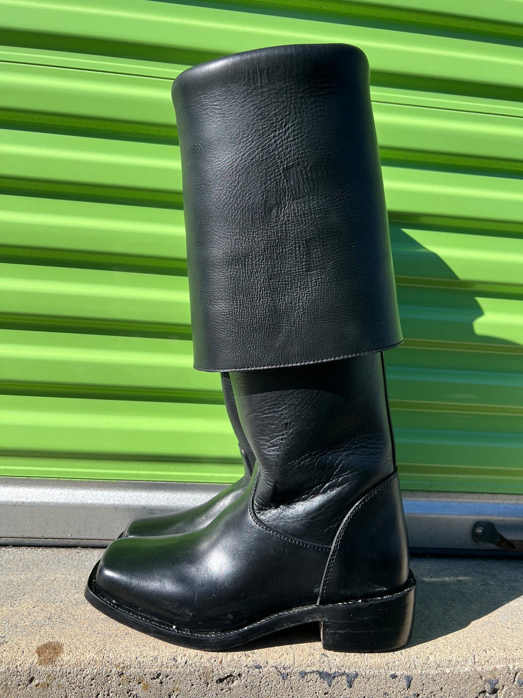 Pirate Boots Black Leather Swashbuckler Buccaneer Men’s 11 E - Etsy