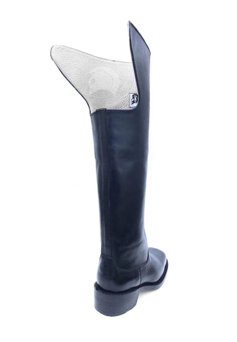Dragoon Cavalry Boots Knee Flap Leather Napoleonic Custom Design Civil ...