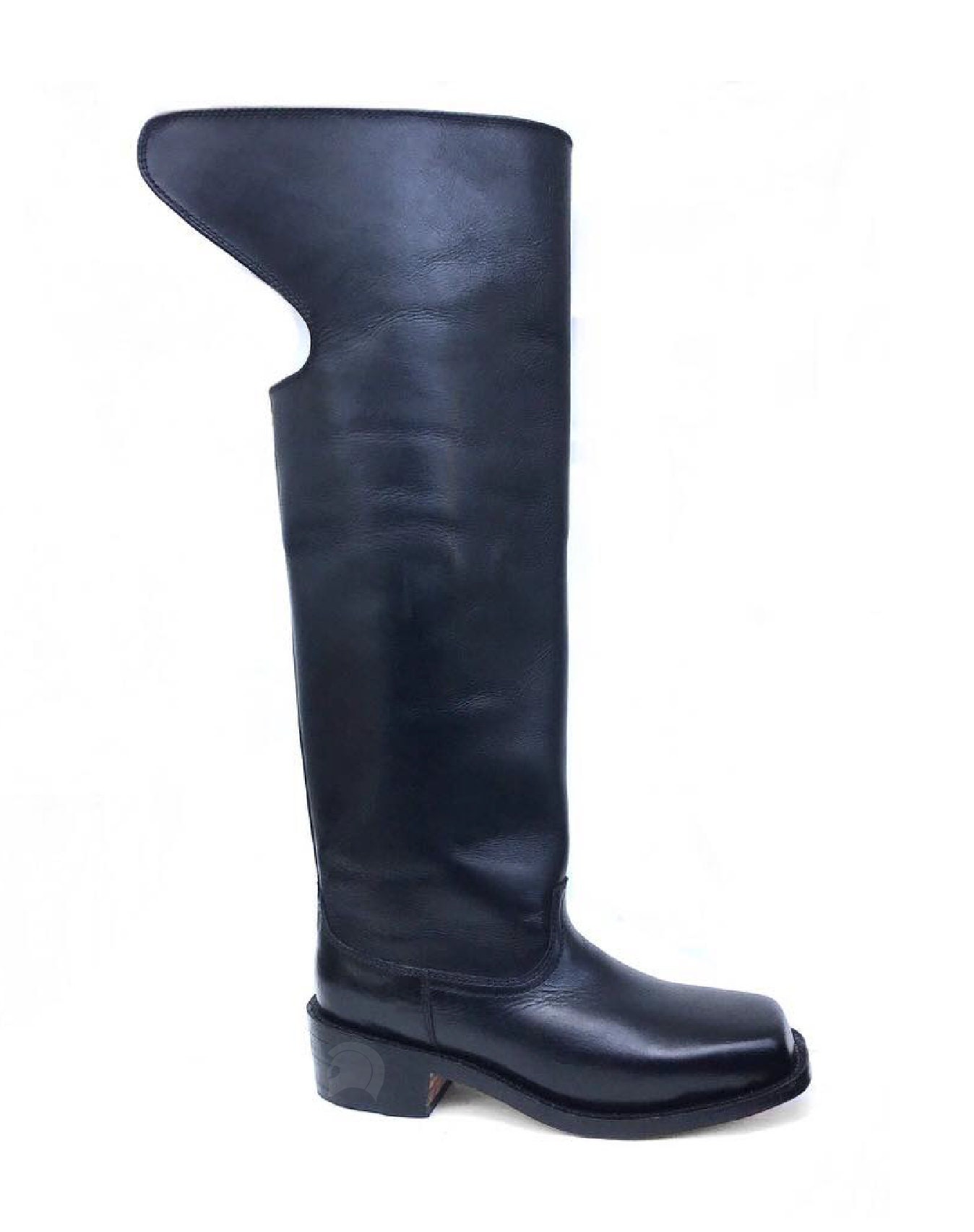 Dragoon Cavalry Boots Knee Flap Leather Napoleonic Custom Design Civil ...