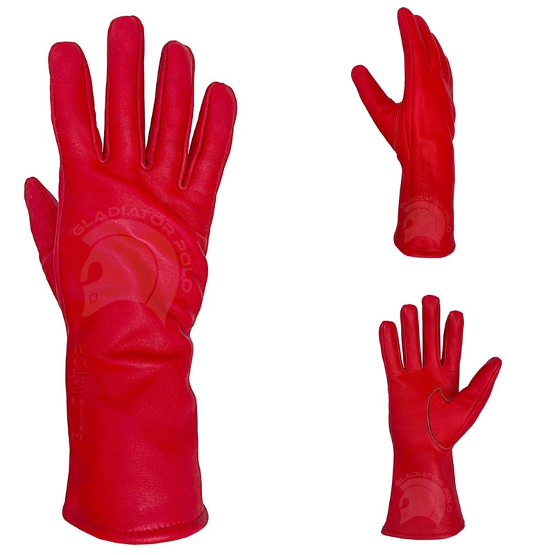 Red Leather Gloves - Etsy