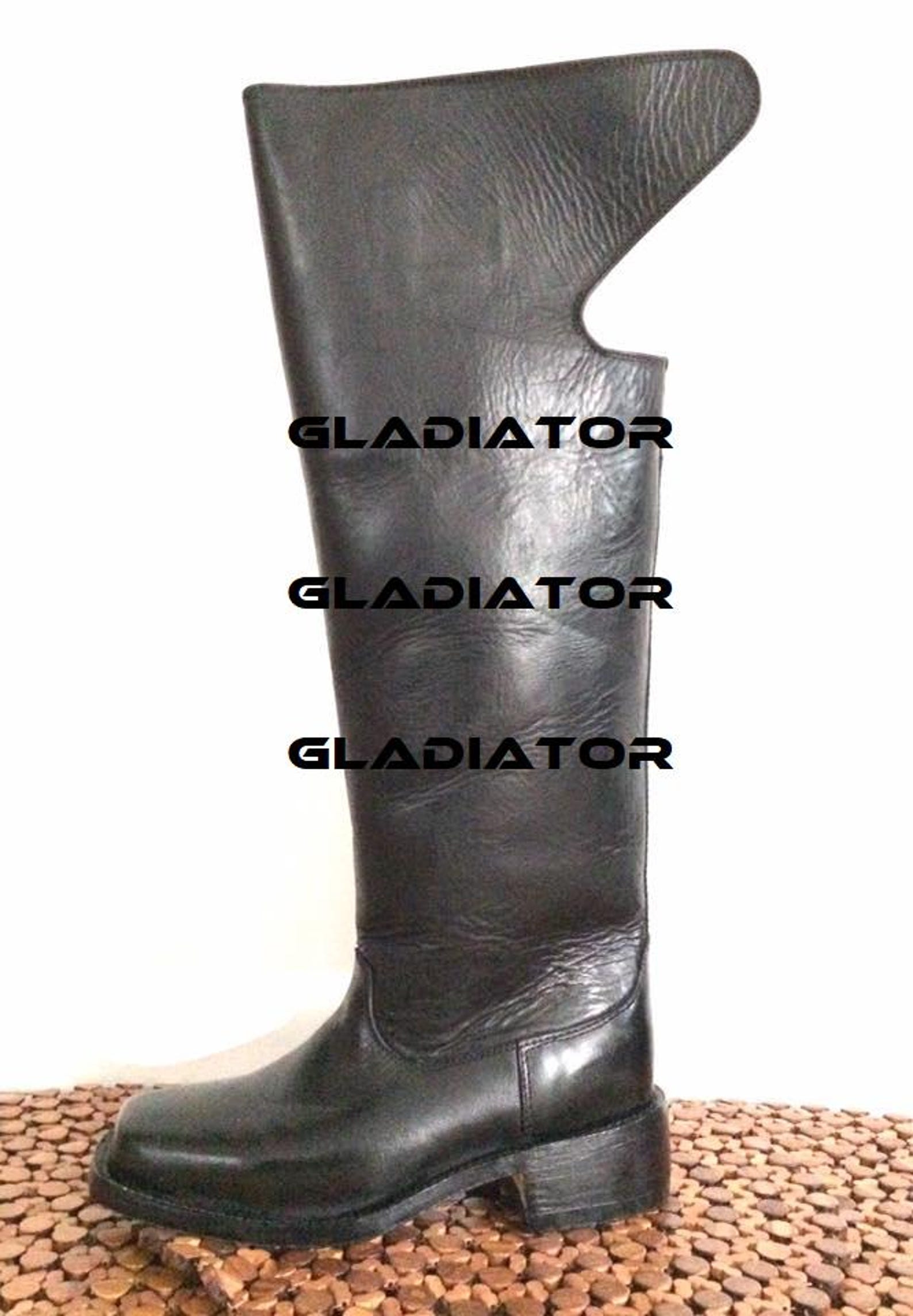 Dragoon Cavalry Boots Knee Flap Leather Napoleonic Custom Design Civil ...