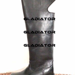 Dragoon Cavalry Boots Knee Flap Leather Napoleonic Custom Design Civil ...