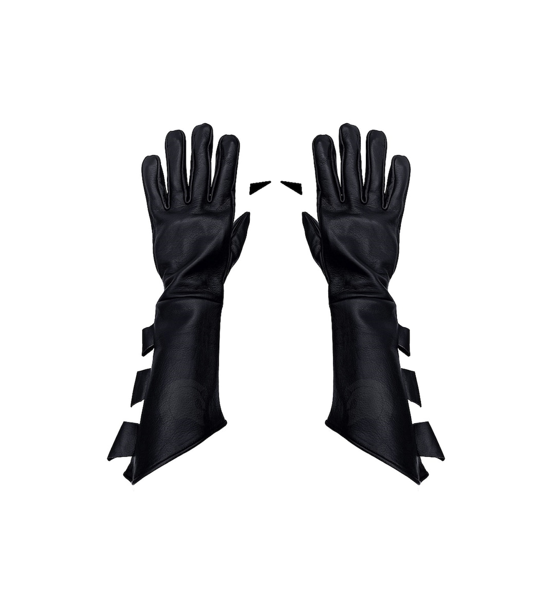Superhero Pair Bat Style Gloves Bats Comics Leather Cosplay Bruce Blue ...