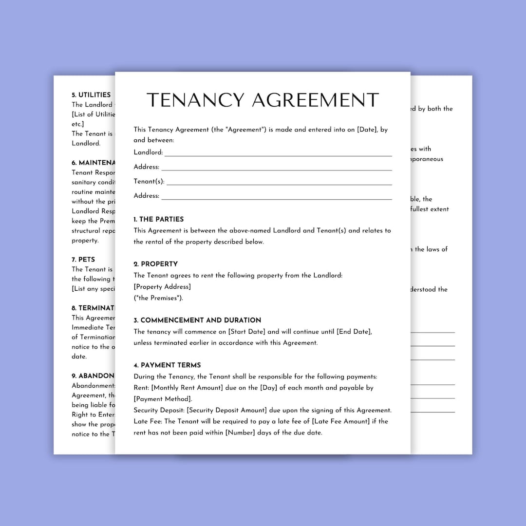 Fully Editable Tenancy Agreement 2024 Rental Agreement Printable Easy ...