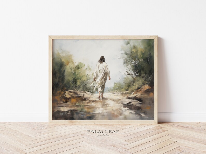 Jesus Christ Artwork Christian Art Jesus on Road Savior Entry Wall ...