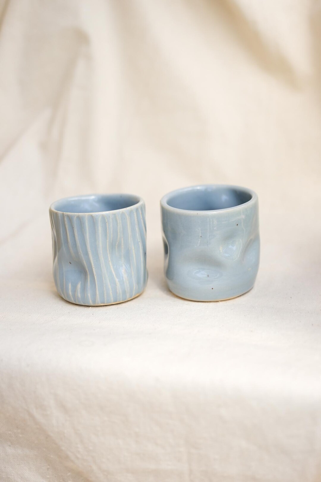 Handleless Ceramic Pinch Mug | Handmade, Ceramic Thumbprint Coffee Mug ...