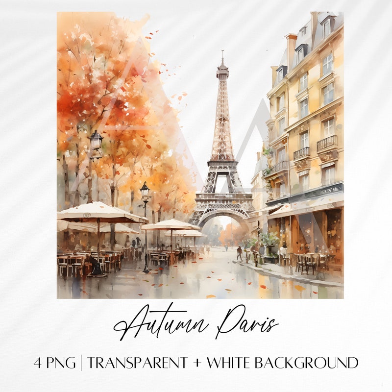 Paris Watercolor Clipart - Etsy