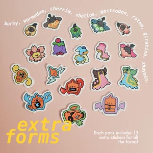 387-493 Mini Poke Stickers | All Gen 4 Sinnoh Mons | Die-cut Waterproof ...