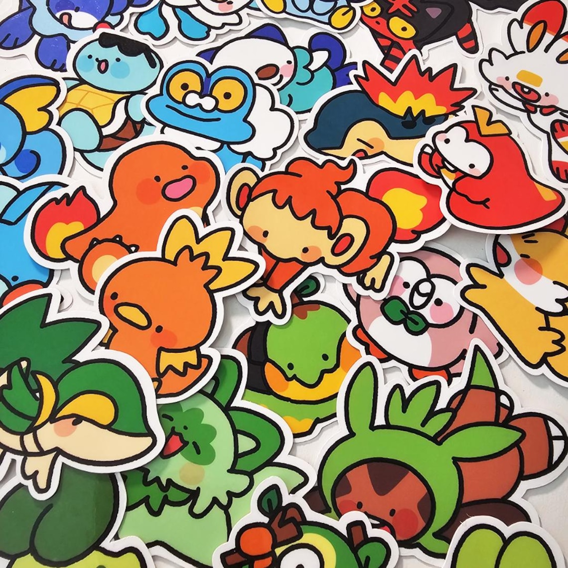 Silly Starter Mons Sticker Pack All Generations | Waterproof Die-cut ...