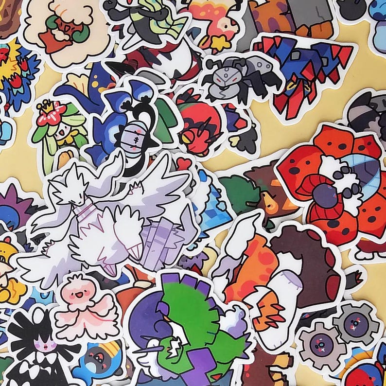 494-649 Mini Poke Stickers | All Gen 5 Unova Mons | Die-cut Waterproof ...