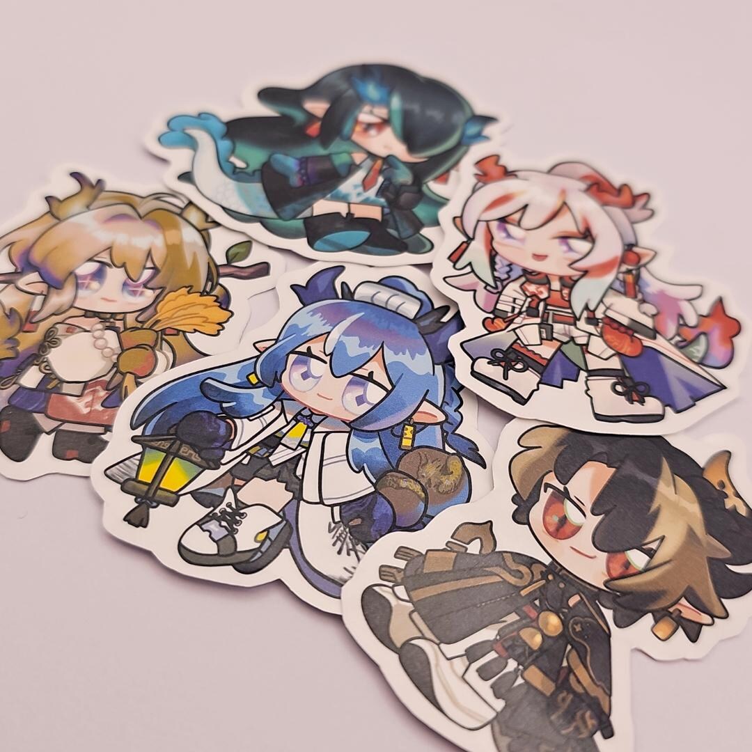 Arknights Sui Siblings 5 Sticker Set Ling, Dusk, Shu, Chongyue, Nian - Etsy