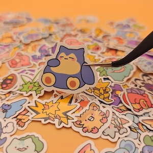 001-151 Mini Poke Stickers | All Gen 1 Kanto Mons | Die-cut Waterproof ...