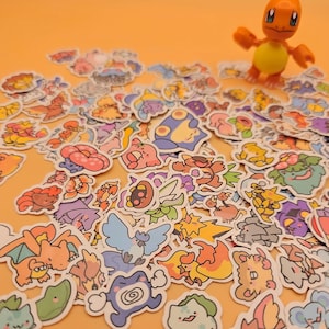 001-151 Mini Poke Stickers | All Gen 1 Kanto Mons | Die-cut Waterproof ...