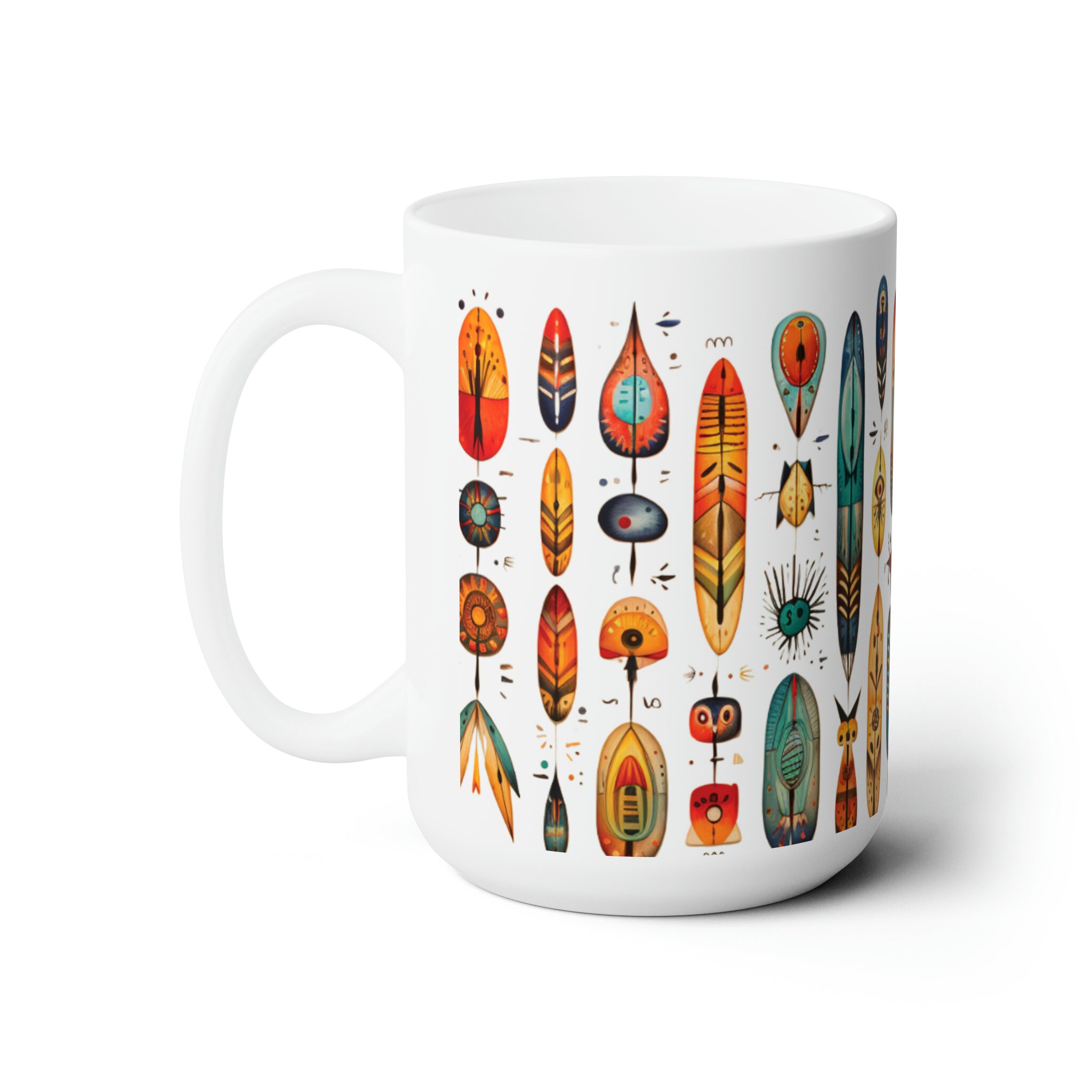 Peruvian Nazca Pattern Mug Ancient Peru Coffee Cup Exotic Andean Mug ...