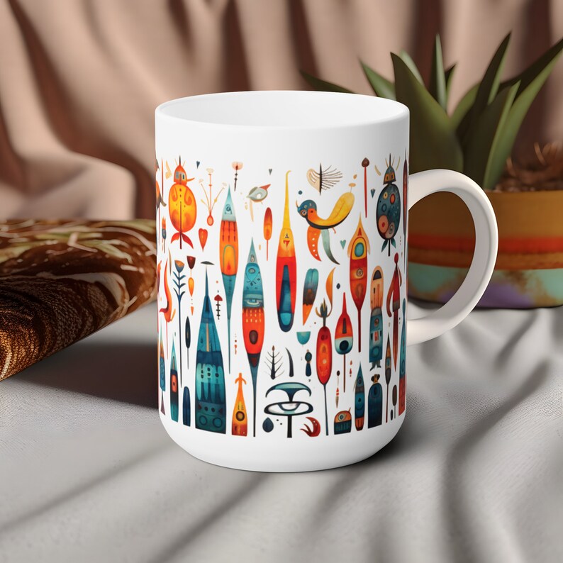 Peruvian Nazca Lines Mug - Ancient Peru Pattern Cup - Inca-inspired Tea ...