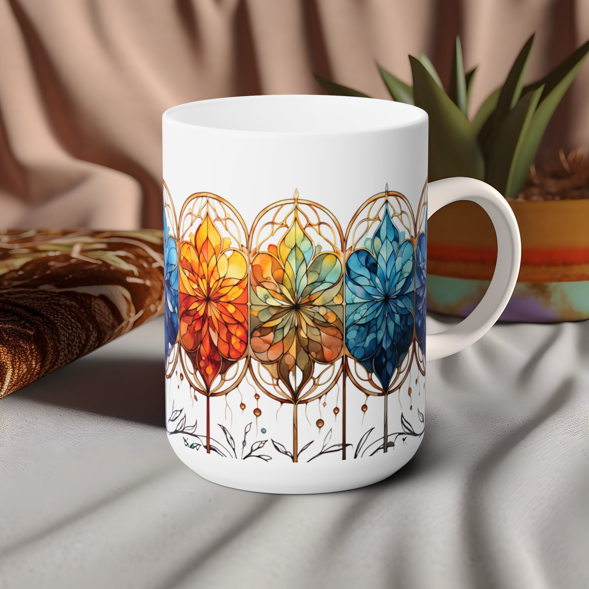 Moroccan-inspired Cup Morocco Pattern Mug Exotic Mug Anniversary Gift ...